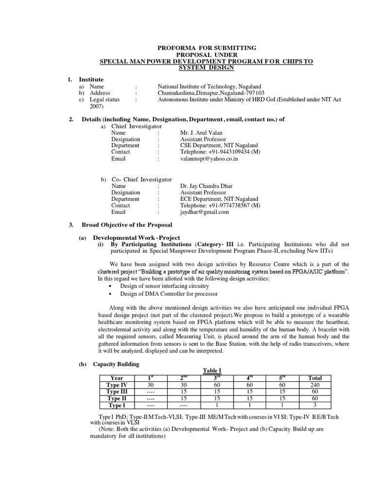 SMDP - Project - Final - Proposal - NIT - N - Draft PDF | PDF | Computer Hardware | Computing