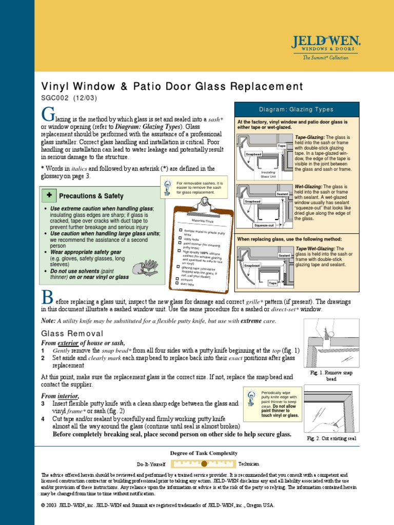 Replace Glass | PDF | Window | Door