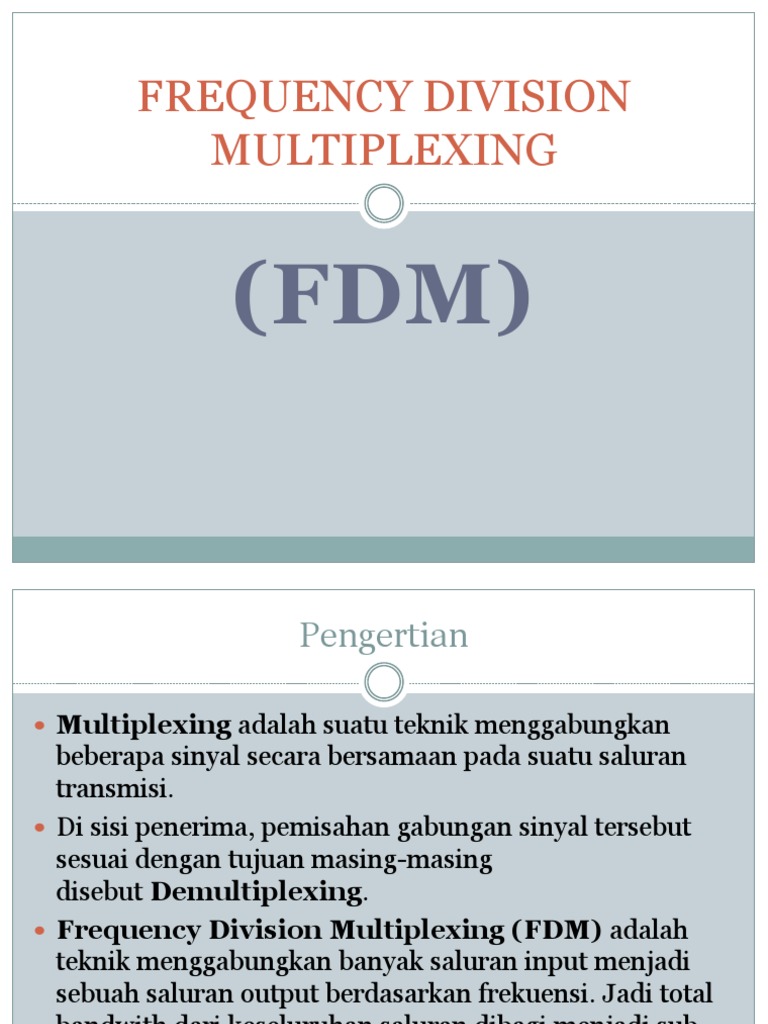 Frequency Division Multiplexing | PDF