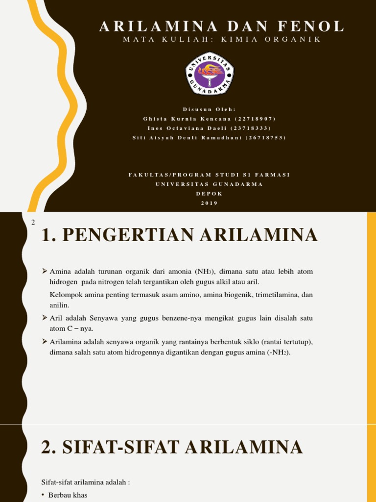 Arilamina dan Fenol dalam Kimia Organik | PDF