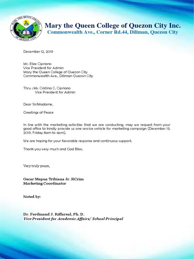 Letter For Service | PDF