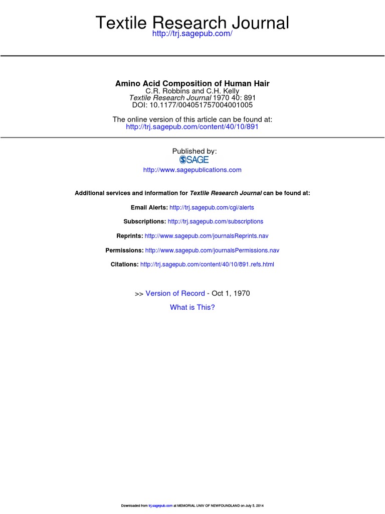 Aa of Hair | PDF | Cysteine | Amino Acid