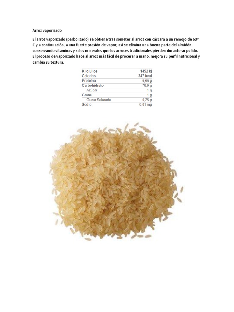 Tipos de arroz: propiedades y beneficios | PDF | Arroz | Magnesio