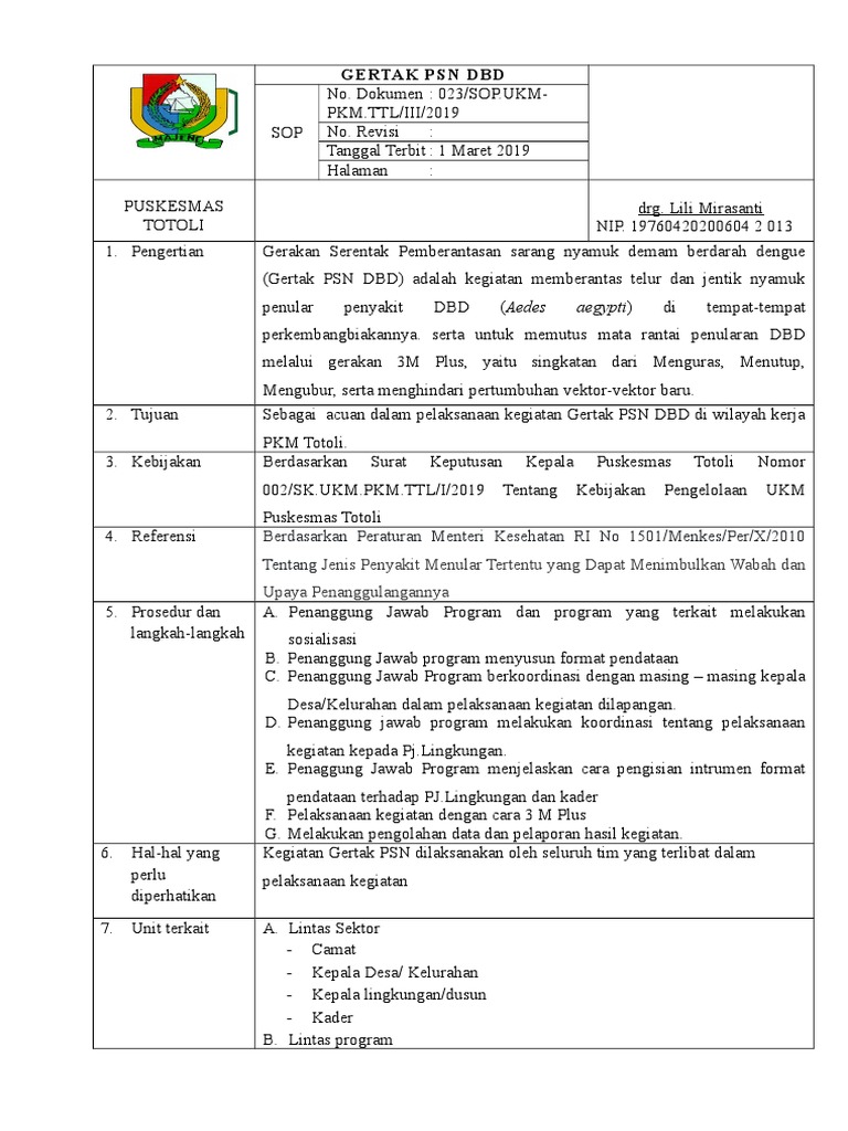 Sop Gertak PSN | PDF