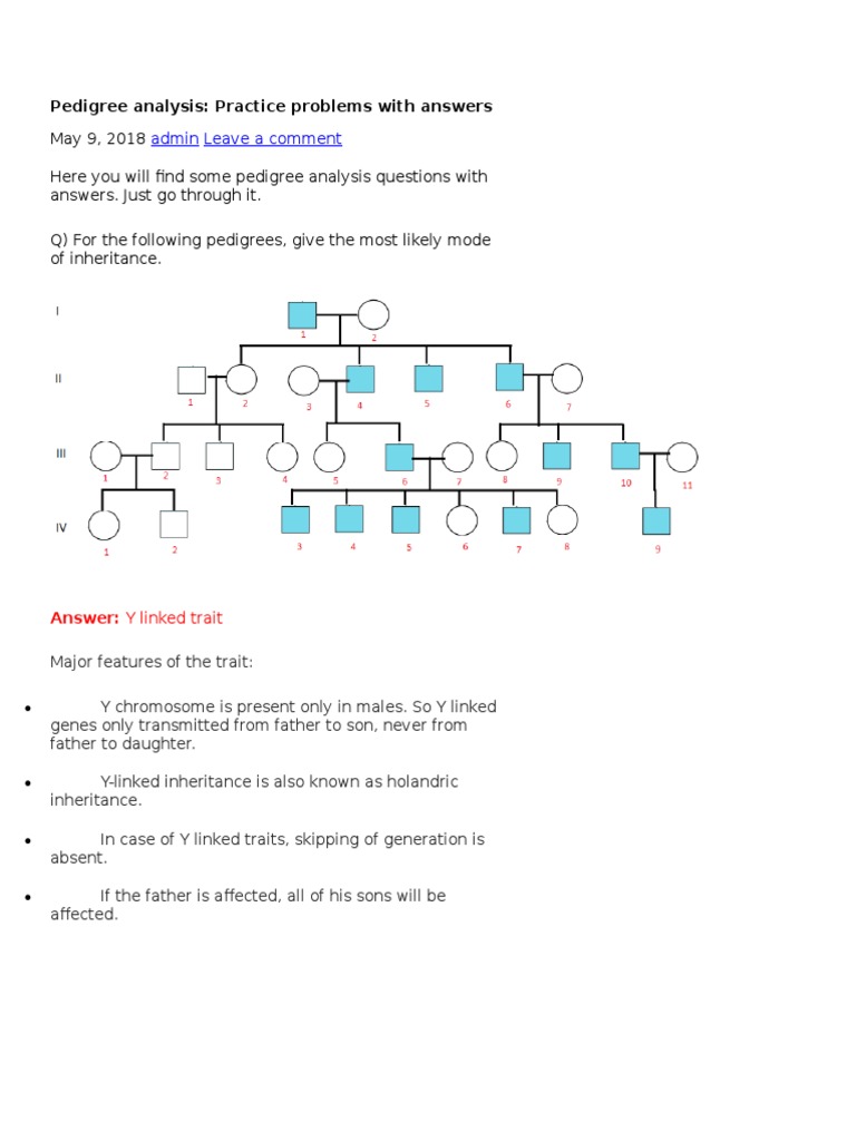 Pedigree Analysis1 | PDF | Wellness