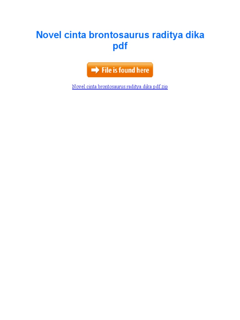 Dokumen - Tips - Novel Cinta Brontosaurus Raditya Dika PDF Misteri ...