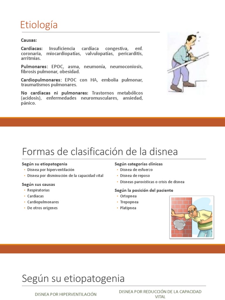 Clasificación y causas de la disnea | PDF | Pulmón | Insuficiencia cardíaca