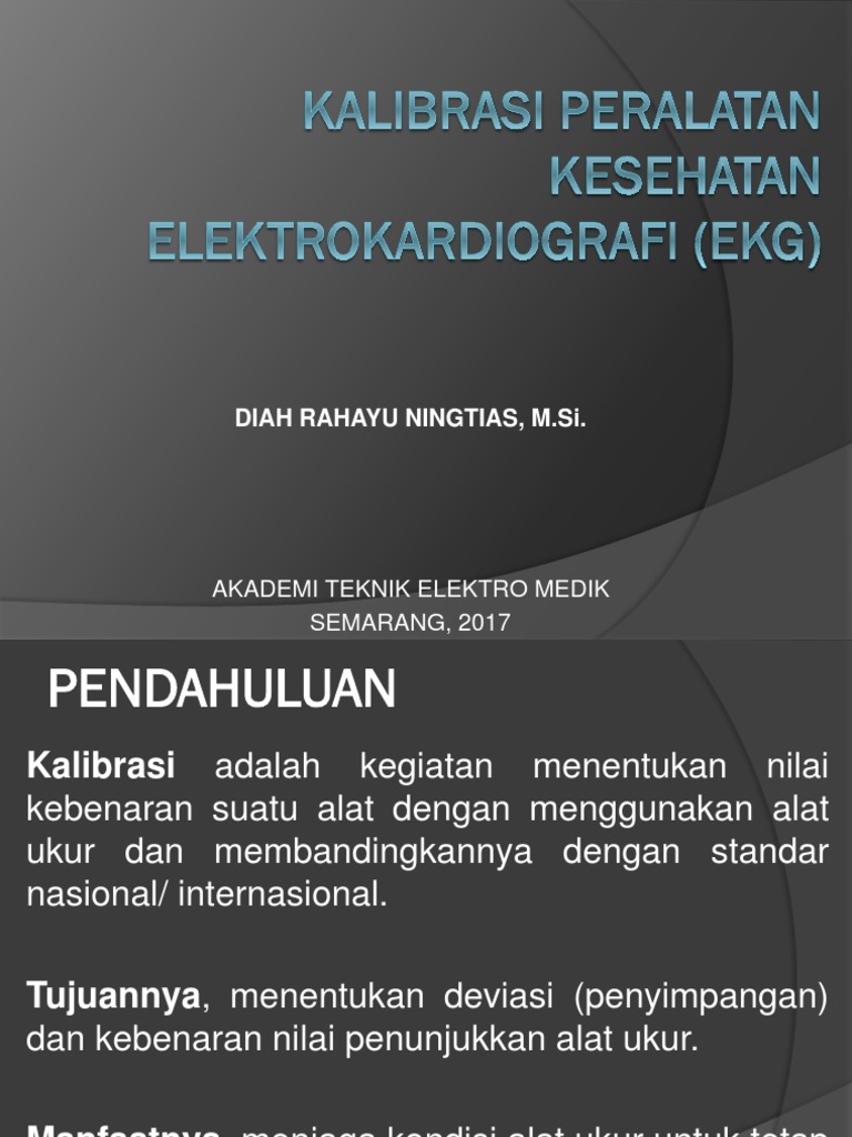 Prosedur dan Kalibrasi EKG Normal | PDF