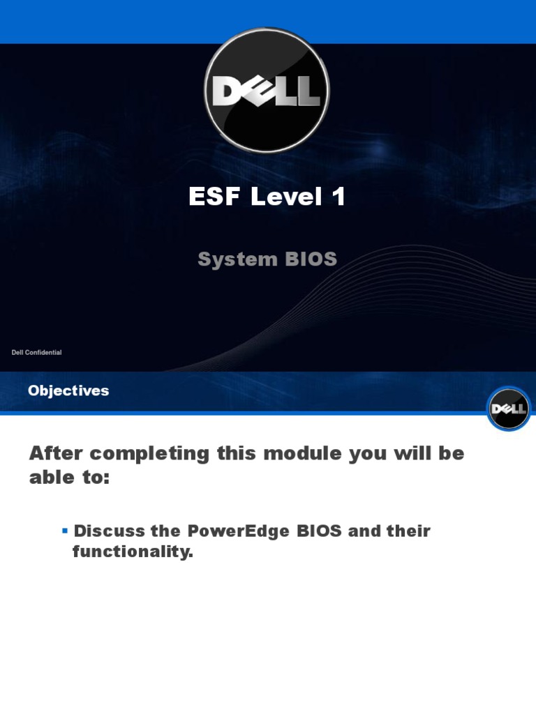 ESF - Level 1 - BIOS - v4-290110 | PDF | Bios | Booting