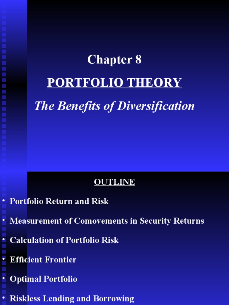 Portfolio Theory: Diversification Benefits | PDF | Modern Portfolio ...