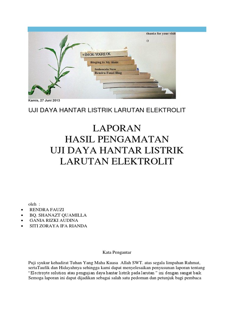 Uji Daya Hantar Listrik | PDF