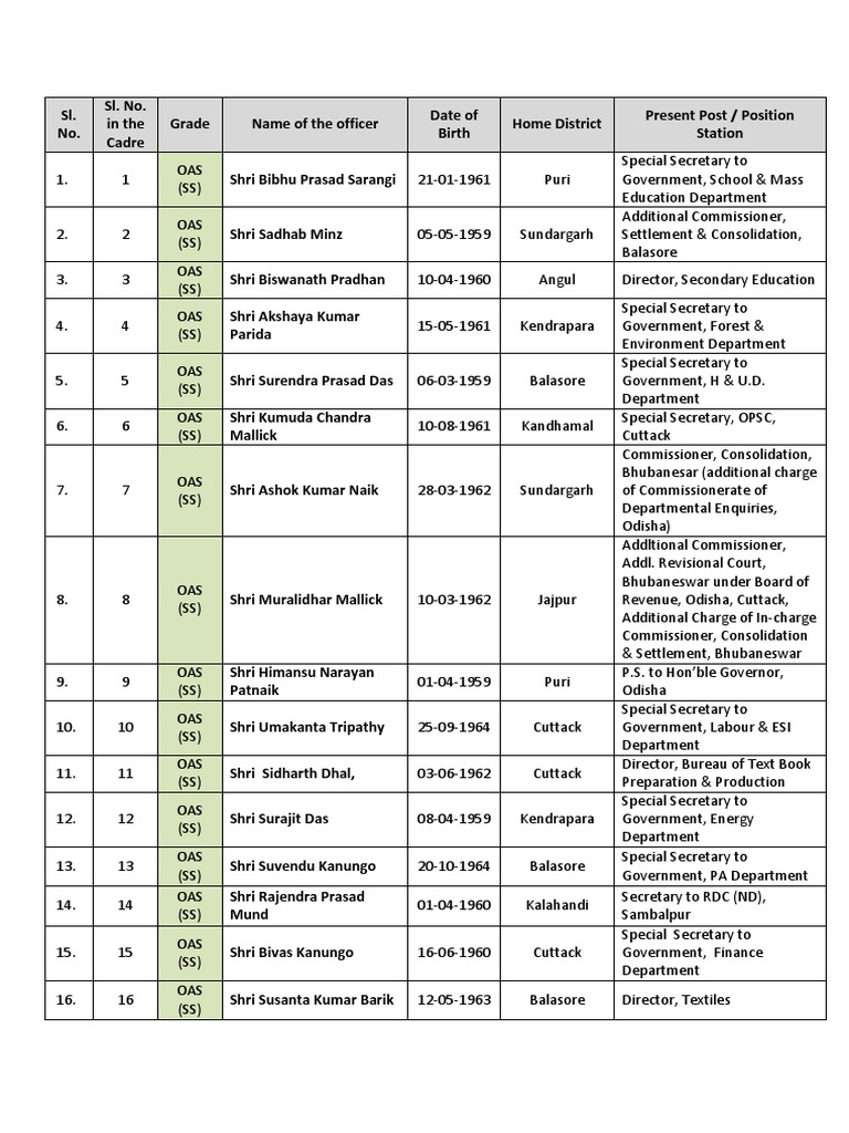 Draft OAS Civil List | PDF | Government