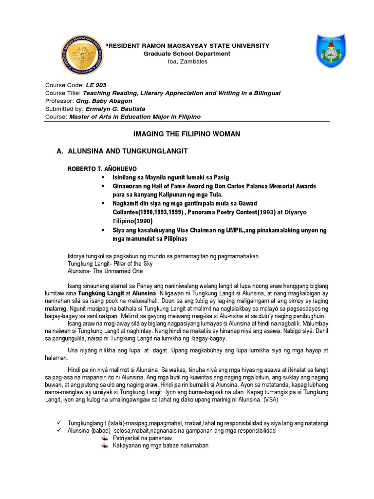 Ermalyn G. Bautista-Imaging Filipino Woman-Le903 | PDF