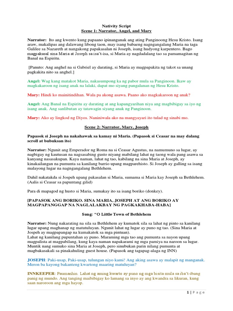 Nativity Script | PDF