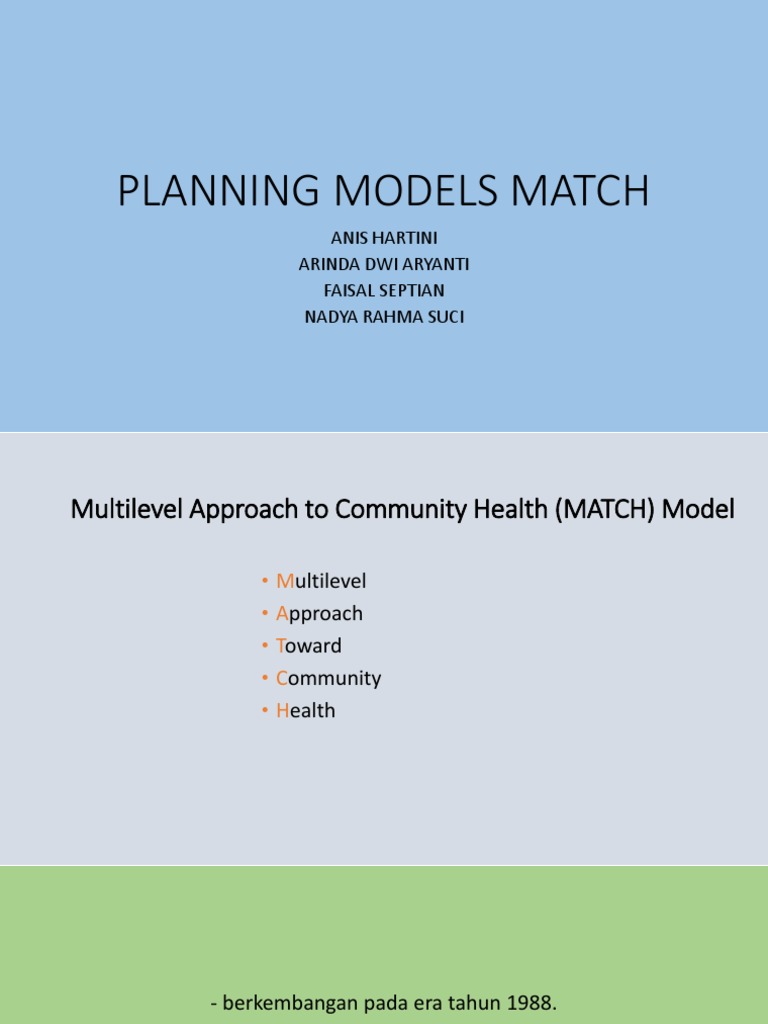 Planning Models Match | PDF