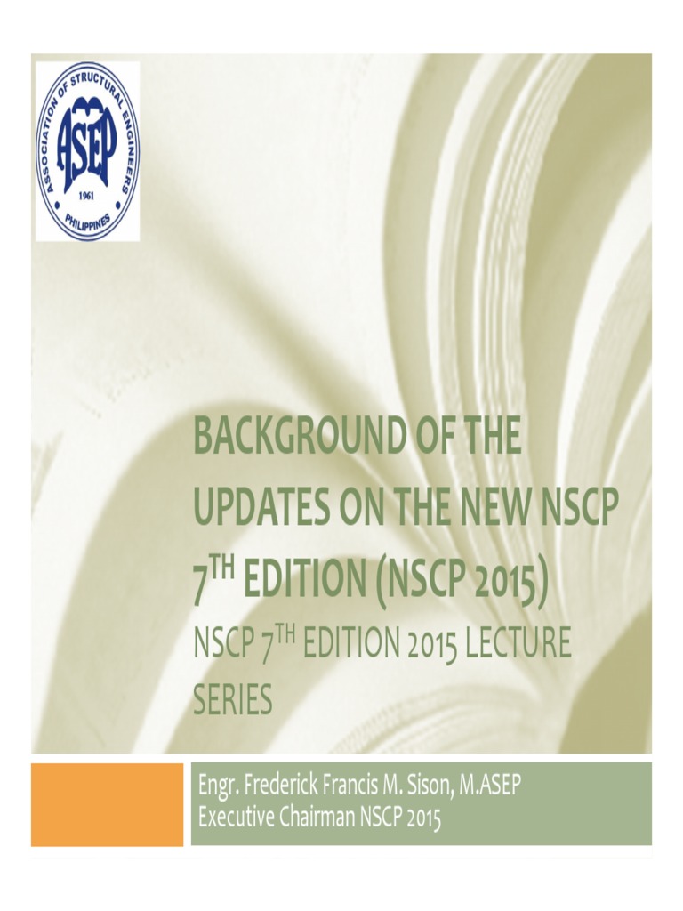 NSCP 2015: Overview of 7th Edition Updates | PDF | Basement | Bending