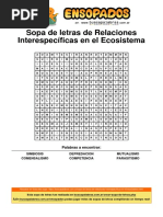 Sopa de Letras de Los Ecosistemas | PDF
