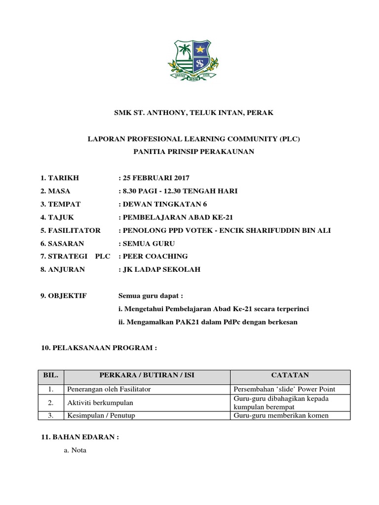 Contoh Laporan PLC | PDF