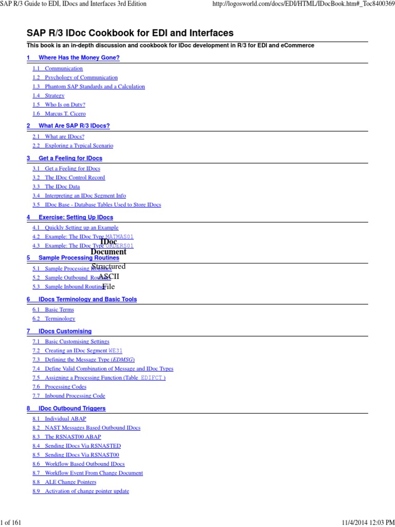 SAP R 3 IDoc Cookbook For EDI and Interf PDF | PDF | Electronic Data ...