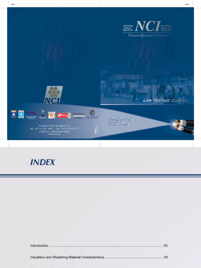 NCI - LV Cables Catalogue | PDF | Electrical Conductor | Wire
