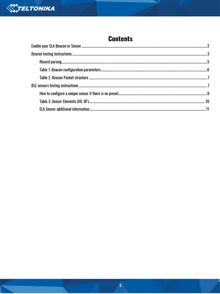 Sensor and Beacon Testing Instructions v1.2 PDF | PDF | Byte | Bit