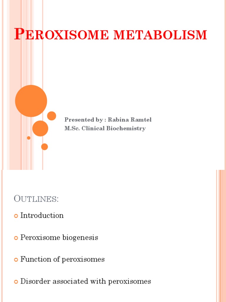 Peroxisomes Structure And Function Ppt