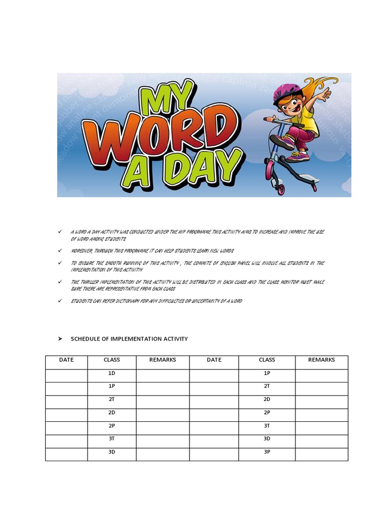 A Word A Day | PDF | Komputer