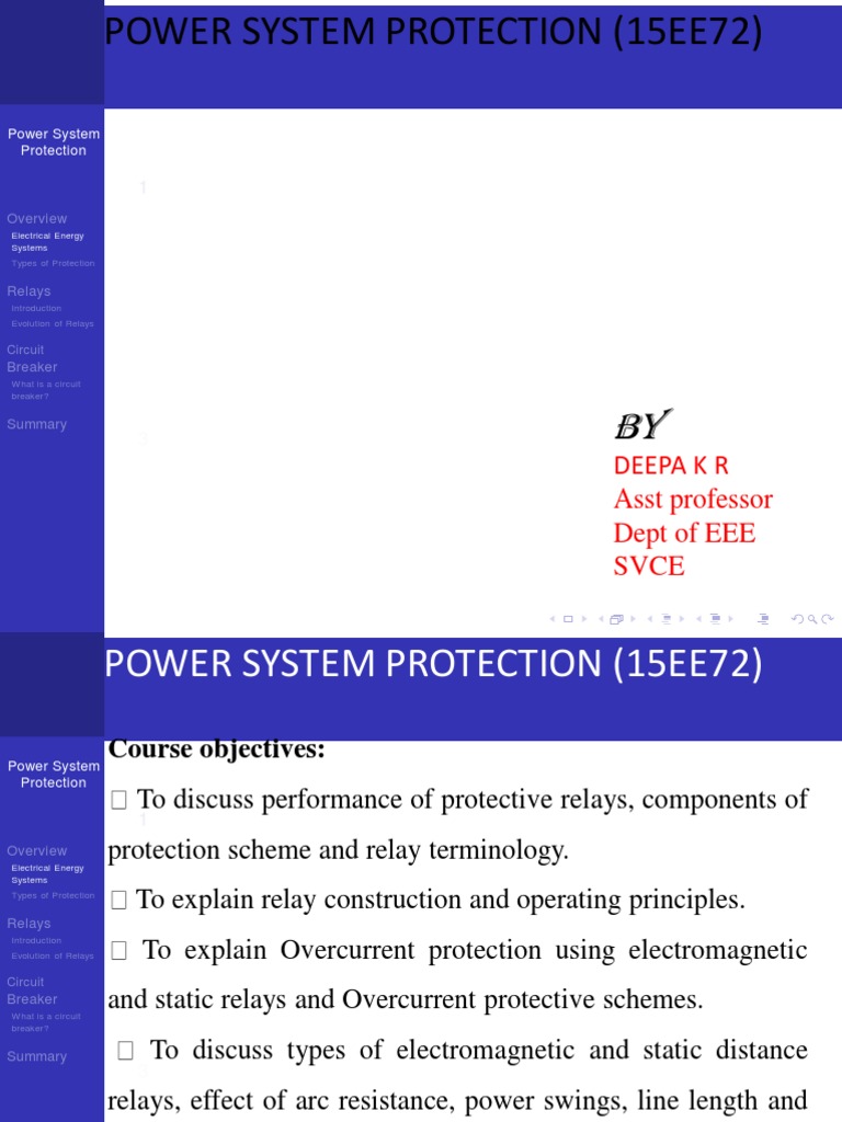 Power System Protection | PDF | Electric Power System | Relay