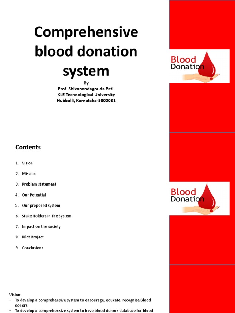 Comprehensive Blood Donation System | PDF | Blood Donation | Cyberspace