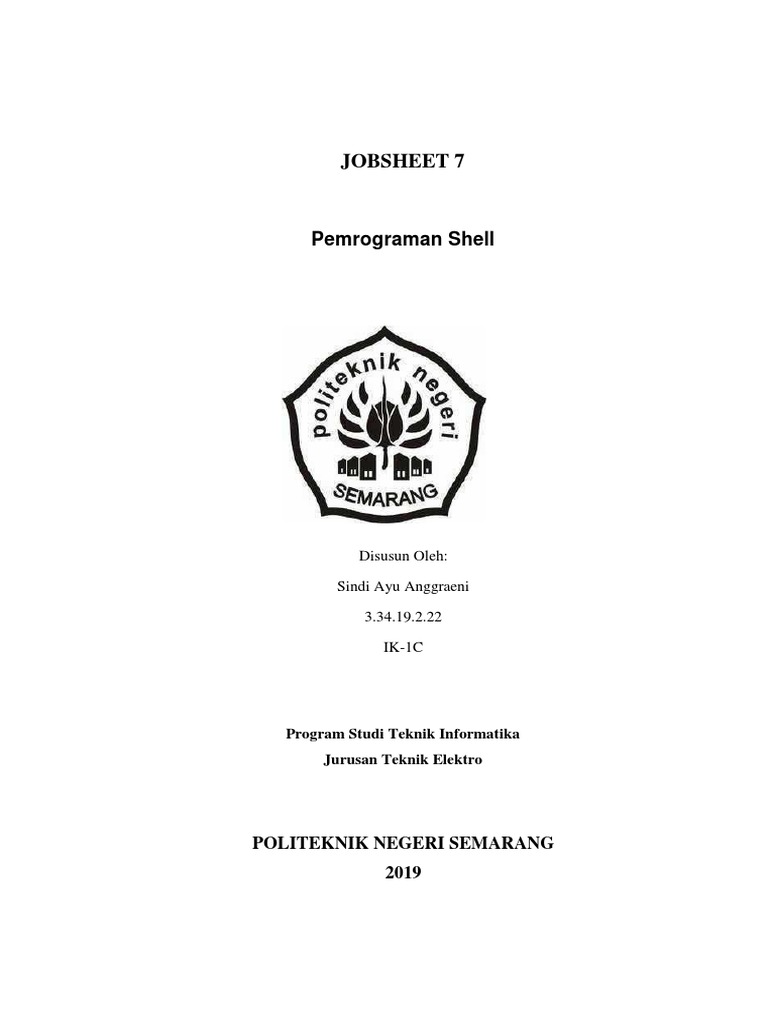 Job 7 Sistem Operasi - Pemrograman Shell-Dikonversi | PDF