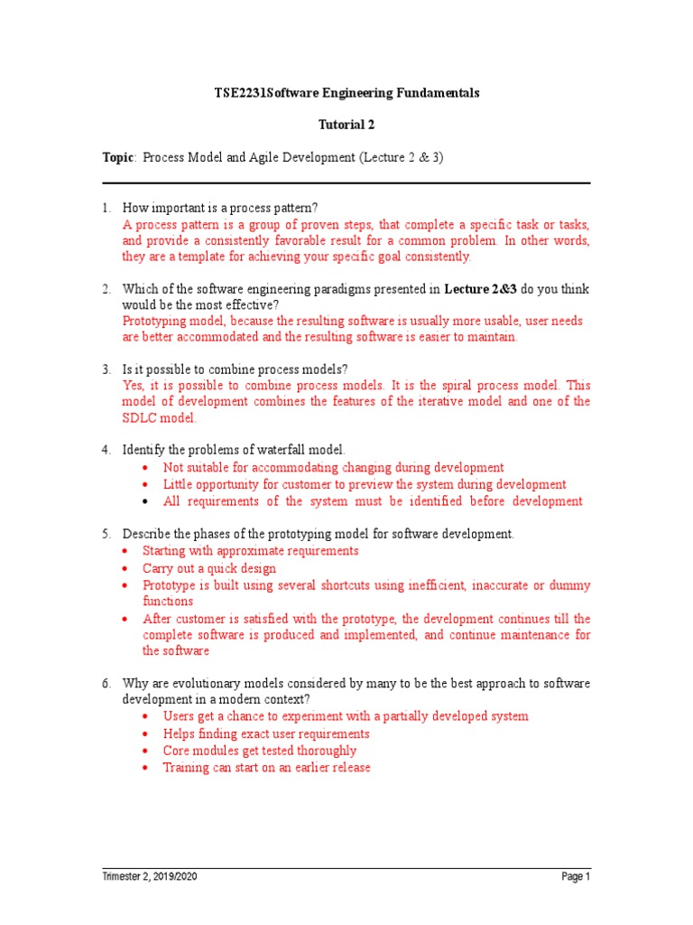 Software Engineering Tutorial2 | PDF | Software Development | Software Development Process