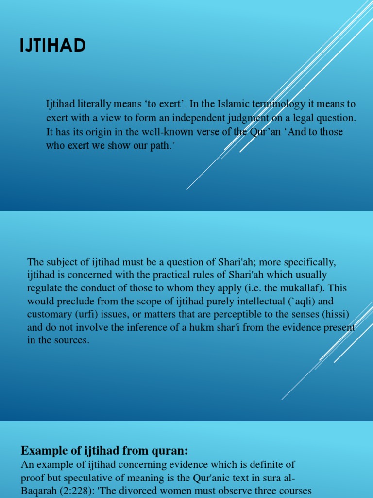 Ijtihad | PDF | Hadith | Religious Law