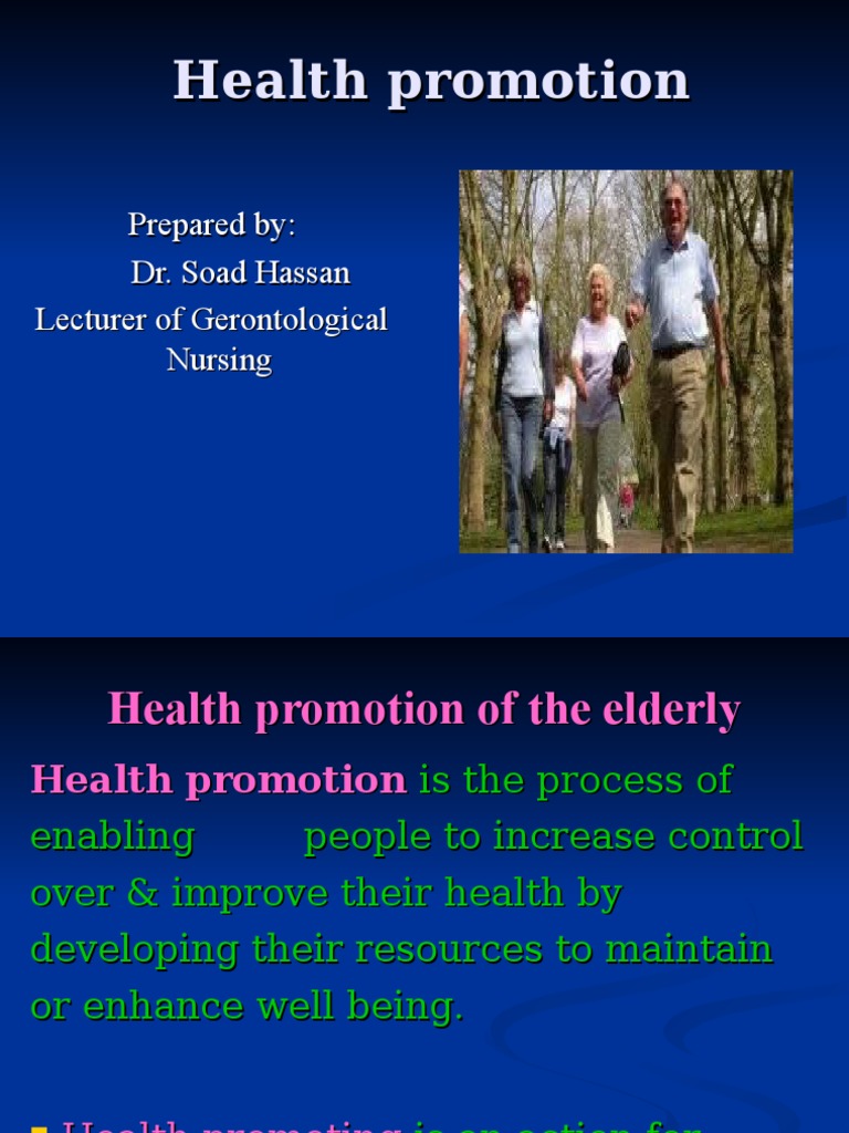 Health Promotion | PDF | Well Being | Psychosocial