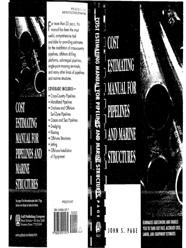 Cost Estimating Manual For Pipelines and Marine Structures PDF | PDF