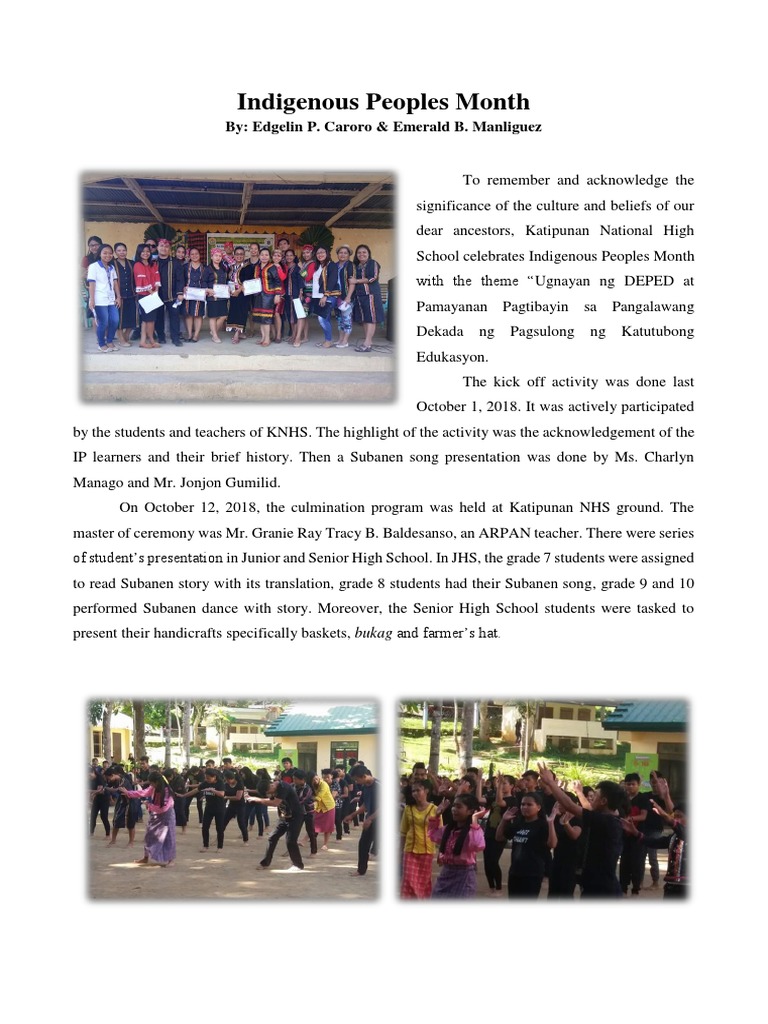 Narrative Report IP Month | PDF