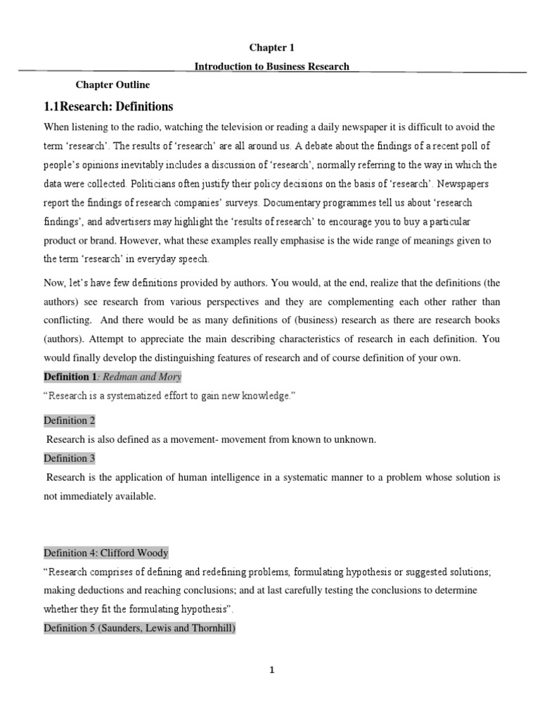 BRM-Chapter 1 | PDF | Scientific Method | Sampling (Statistics)