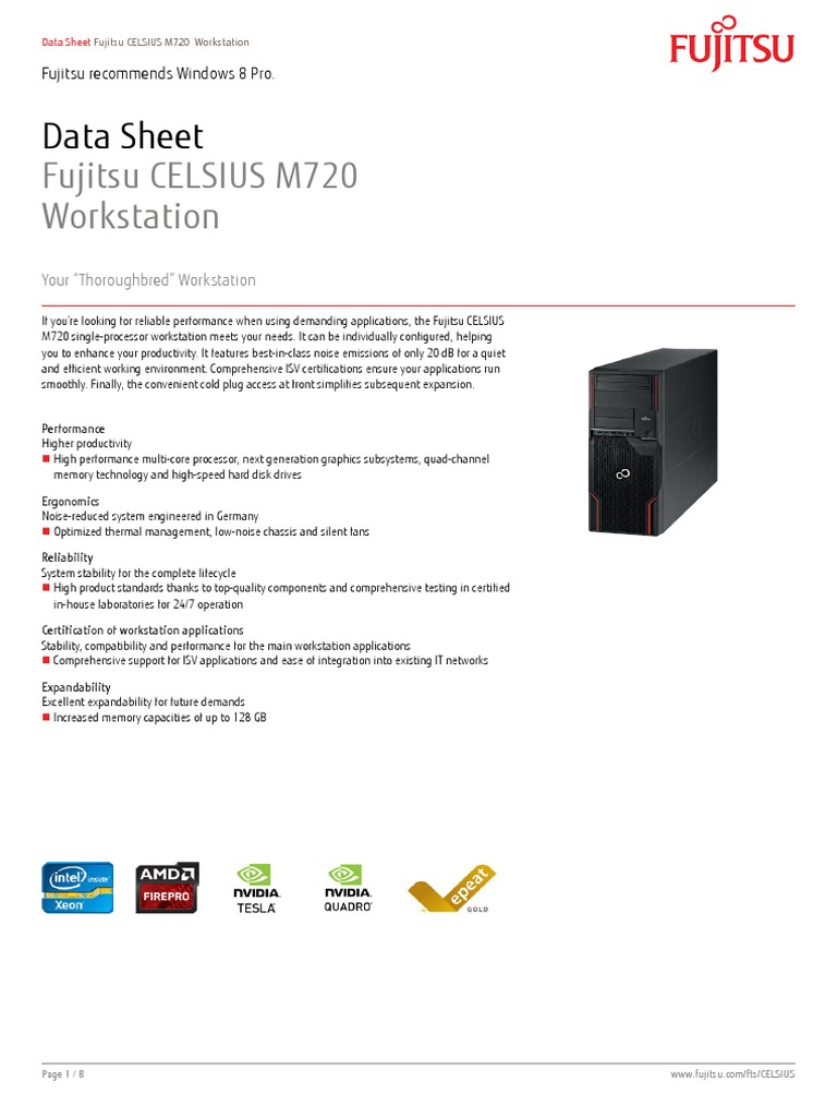 Fujitsu Celsius M720-Datasheet | PDF | Solid State Drive | Microsoft ...