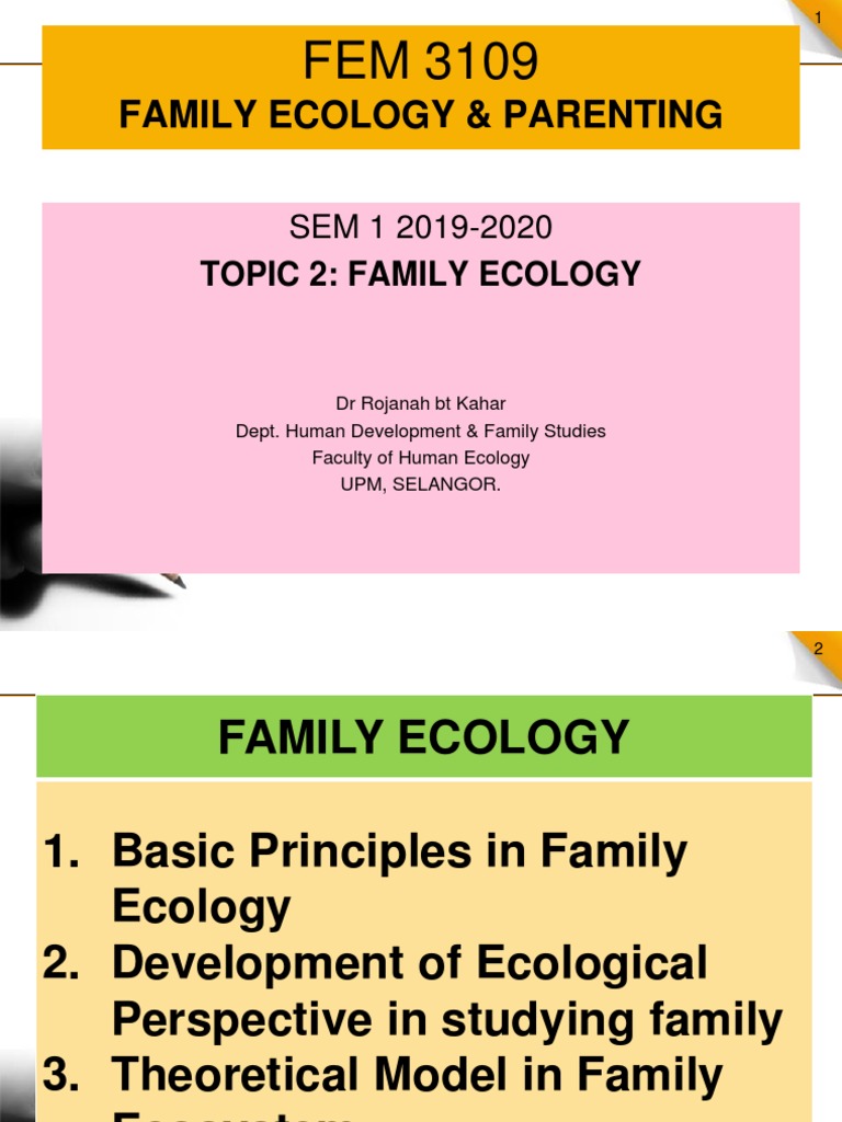 Family Ecology PDF | PDF | Ecology | Resource