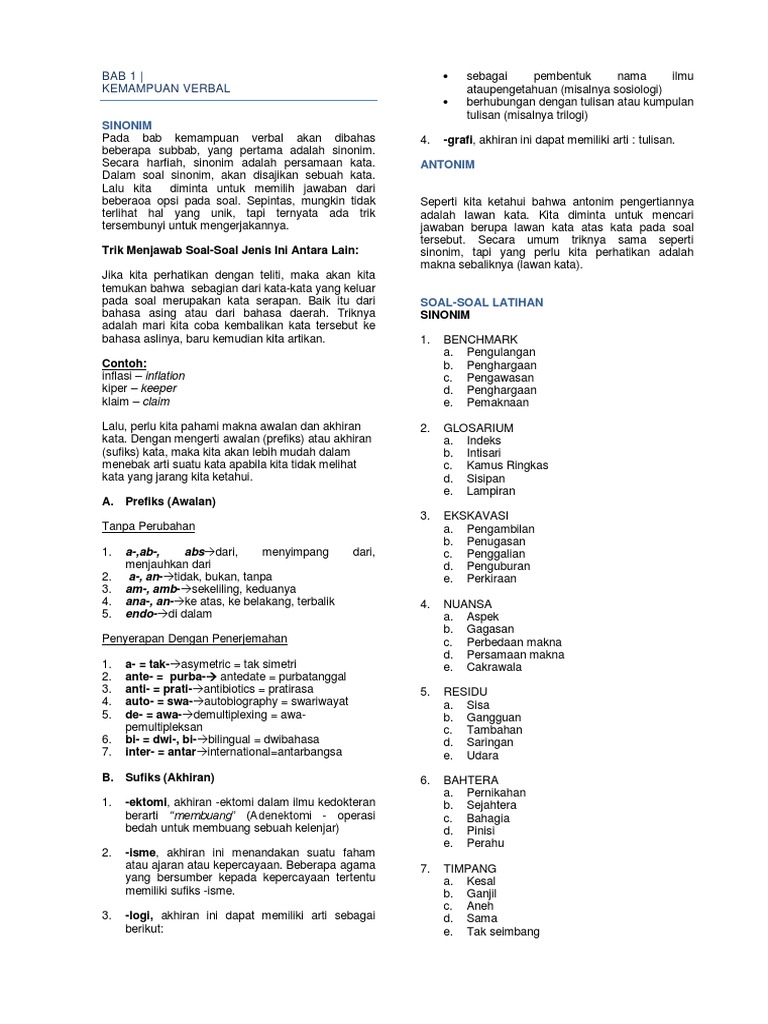 Latihan Soal STAN - Modul Online Infinity PDF | PDF
