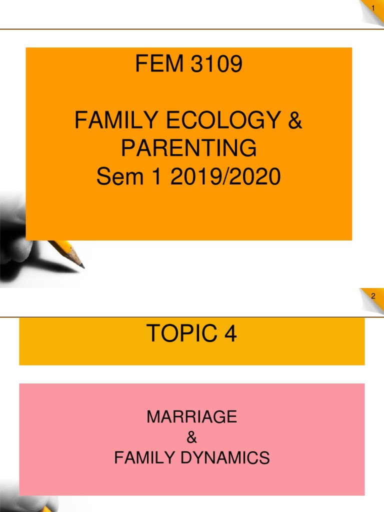 Marriage and Family Dynamics Explained | PDF | Interpersonal ...