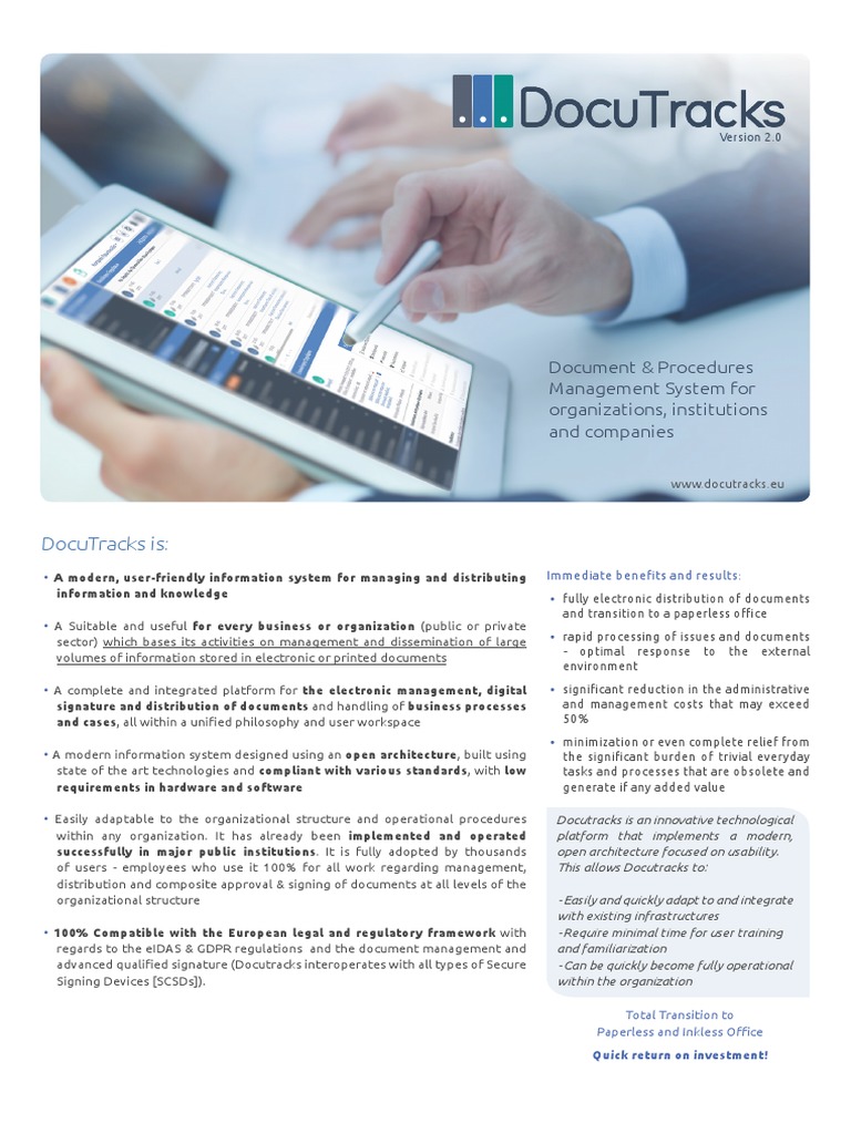 DocuTracks Brochure 2019 EN Print | PDF | Metadata | Business Process