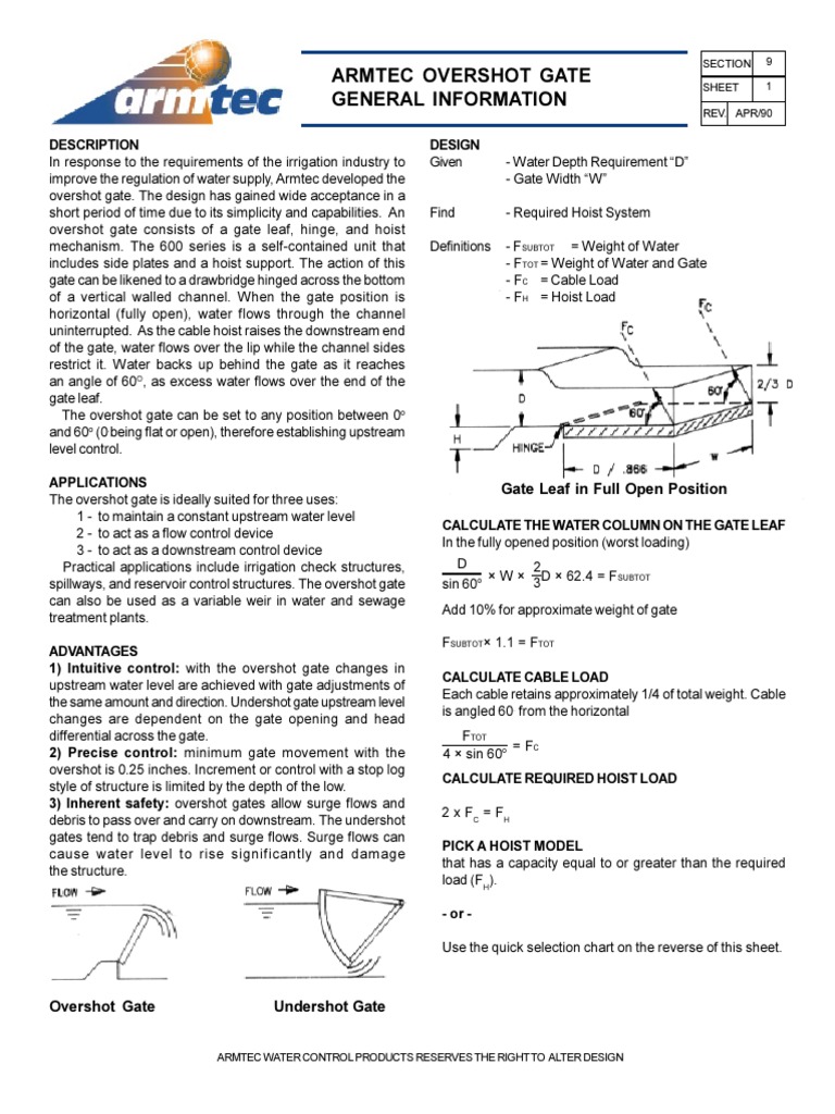 Rope Drum Hoist For Overshot Gate PDF | PDF | Gear | Switch