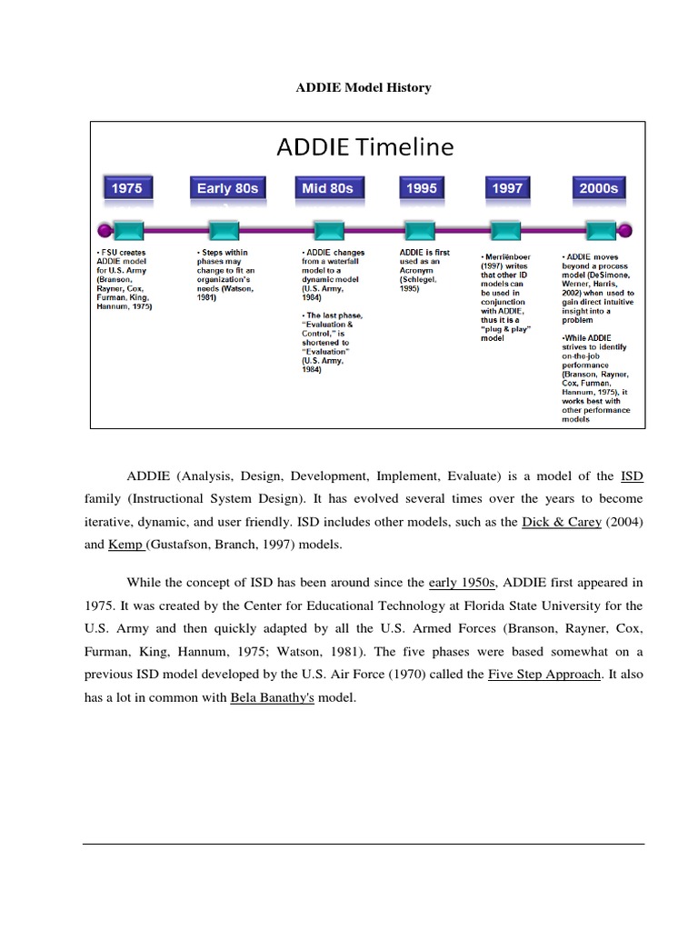 Addie Model Assignment | PDF | Instructional Design | Lesson Plan