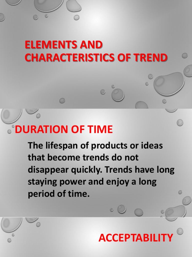 Trend Elements and Characteristics | PDF