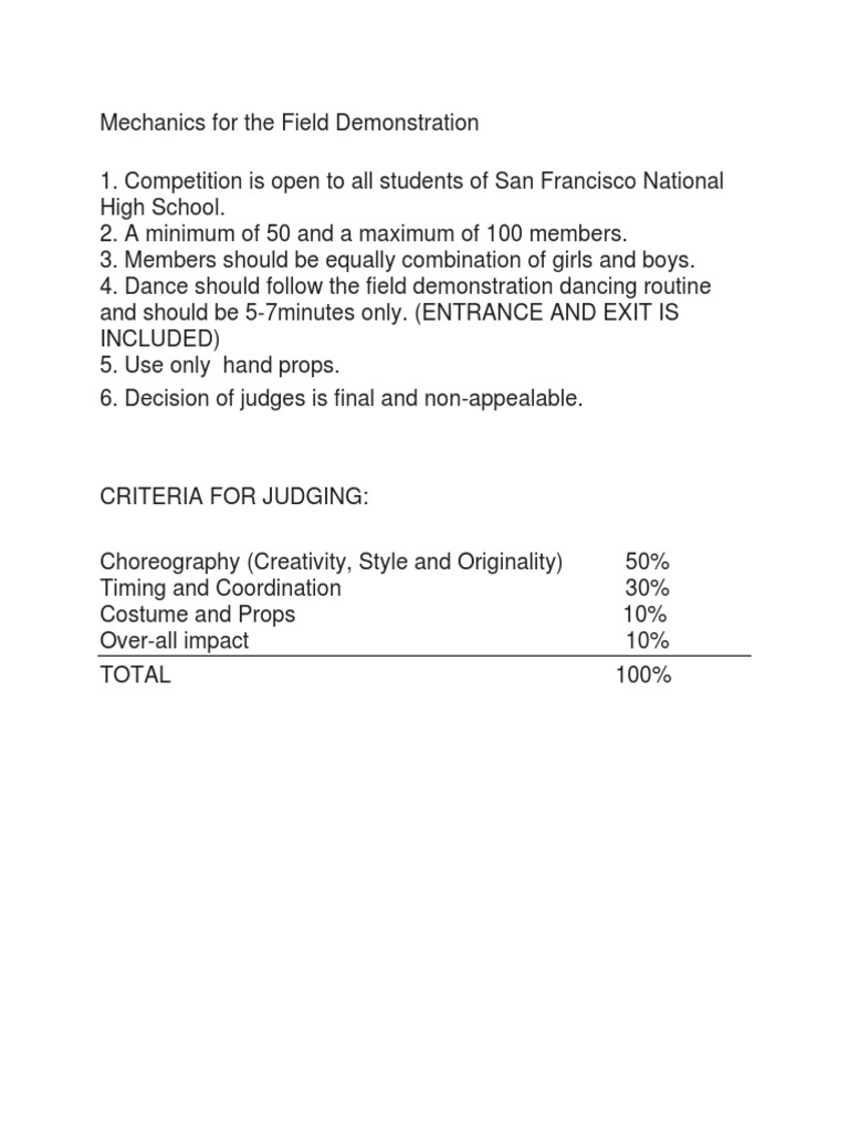 Field Demo Mechanics | PDF