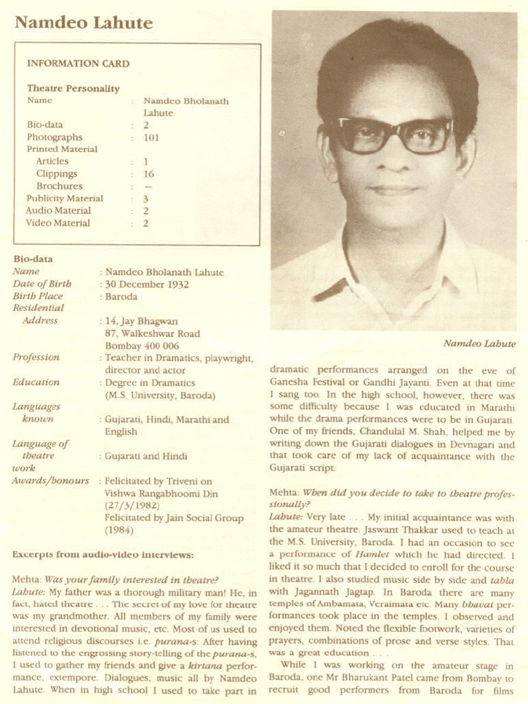 Namdeo Lahute | PDF