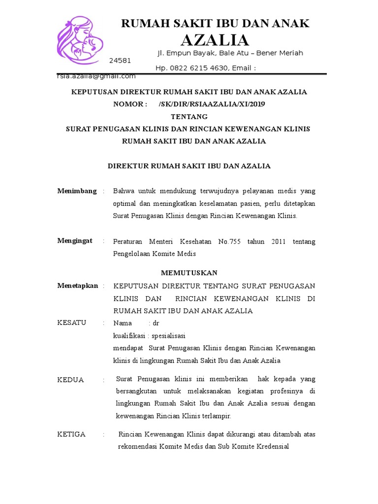 SPK Dan RKK Dr. Obgyn | PDF