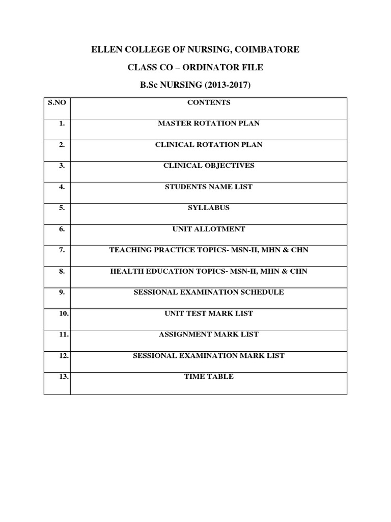 Coordinator File Contents | PDF | Psychotherapy | Breastfeeding