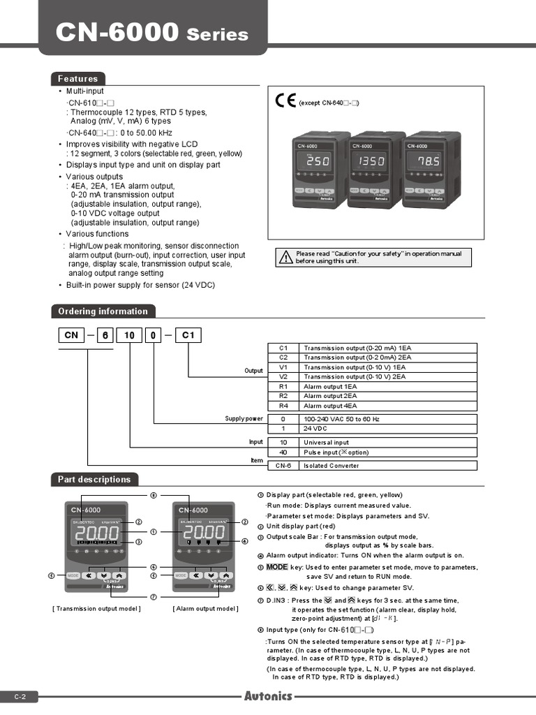 CN 6000 | PDF | Parameter (Computer Programming) | Thermocouple