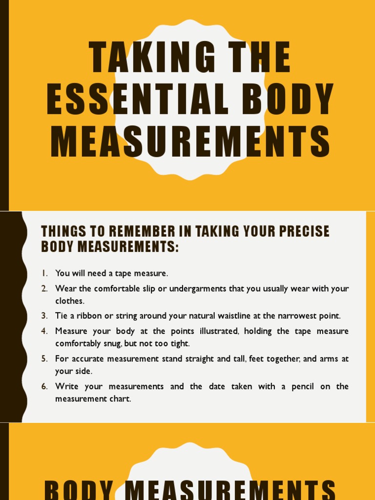 How to Accurately Measure Your Body for Custom Fitted Clothing | PDF